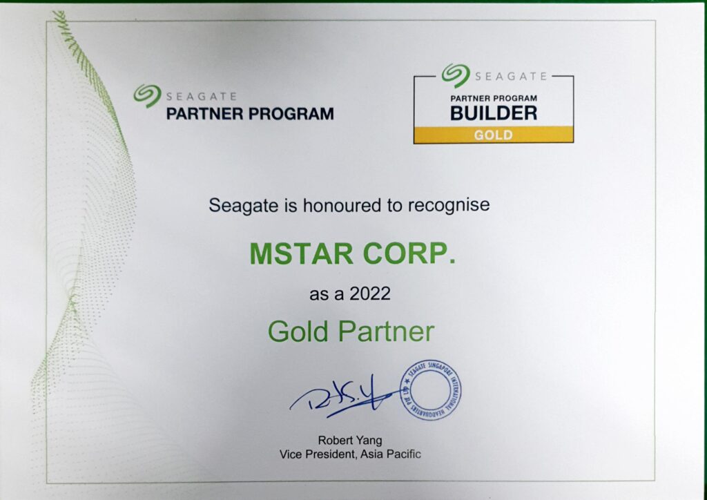 MSTAR CORP TRỞ THÀNH GOLD PARTNER CỦA SEAGATE NĂM 2022 | Mstar Corp
