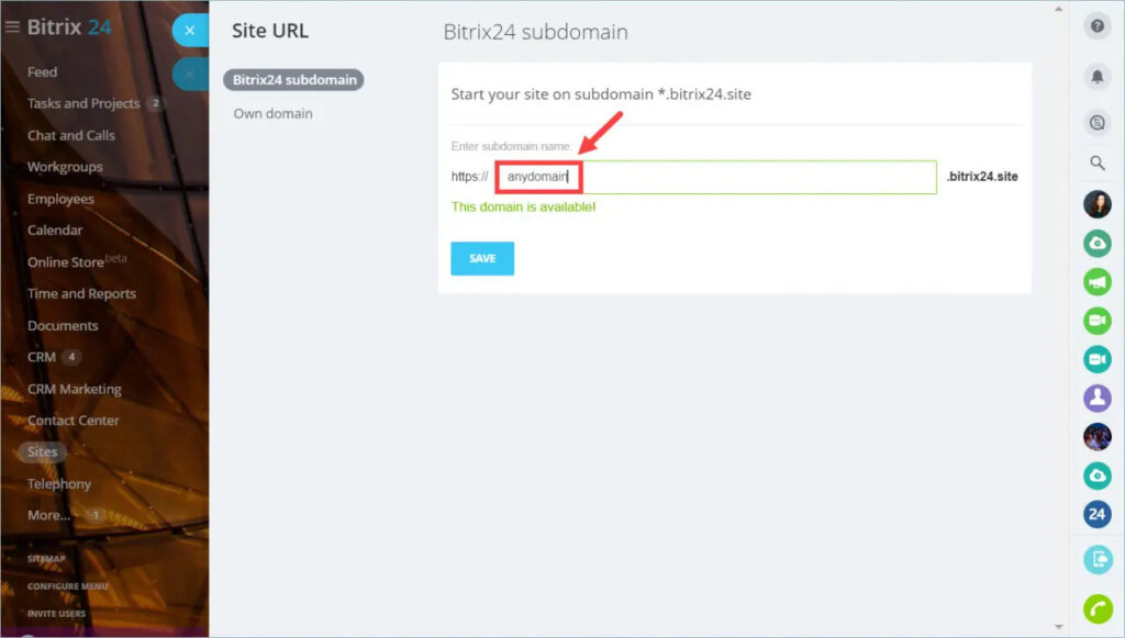 Cách thay đổi tên miền trên Bitrix24 và tên tài khoản mặc định|Mstar Corp