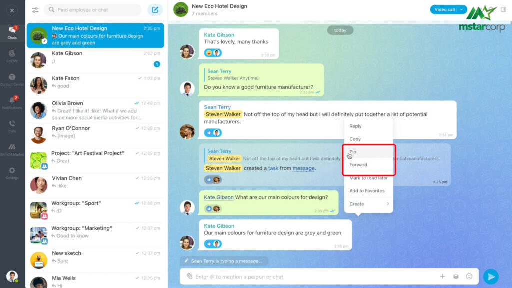 Cập nhật Bitrix24 - Cập nhật giao diện Chat Bitrix24 mới nhất 2023 | Mstar Corp