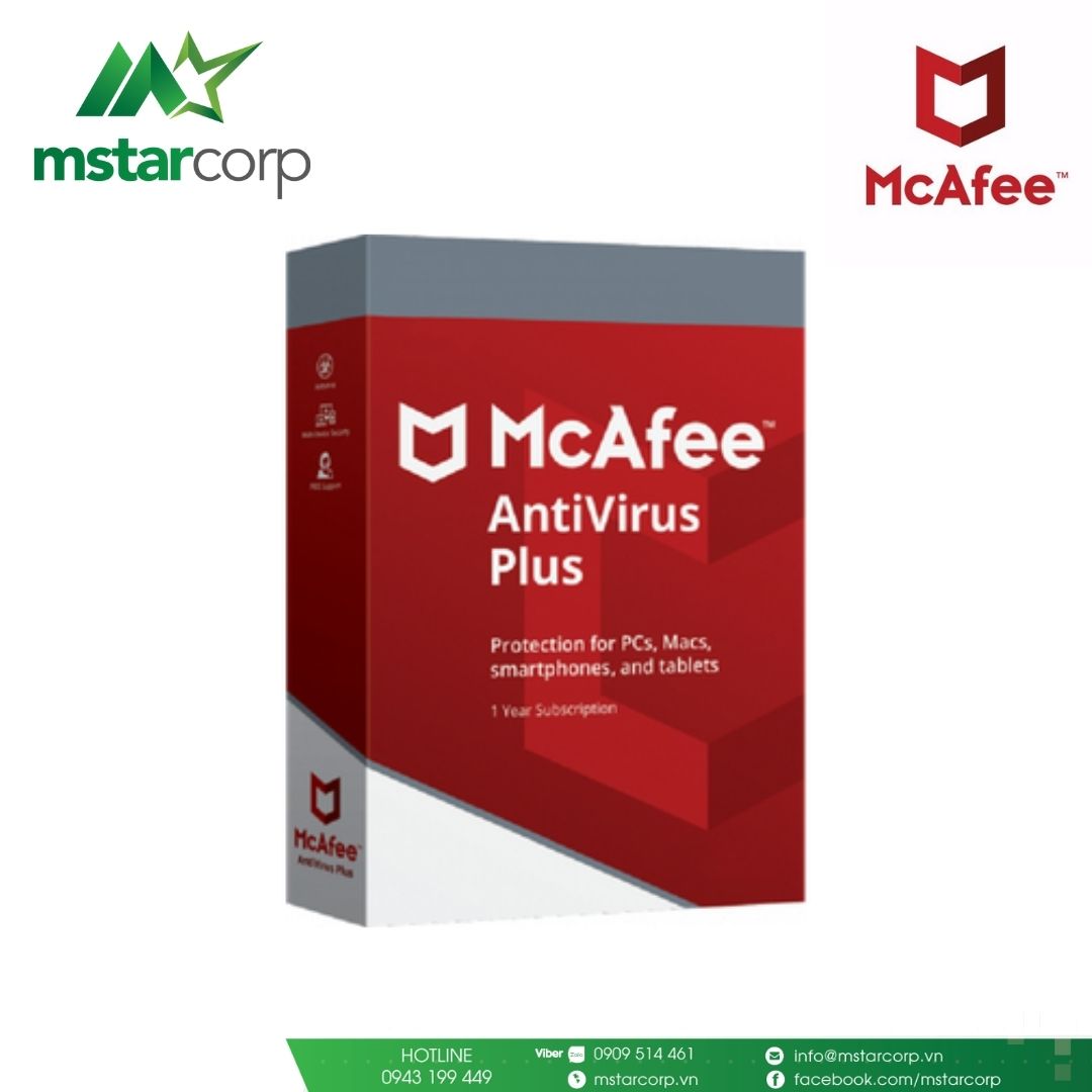 McAfee AntiVirus 2021 1 máy - Mstar Corp