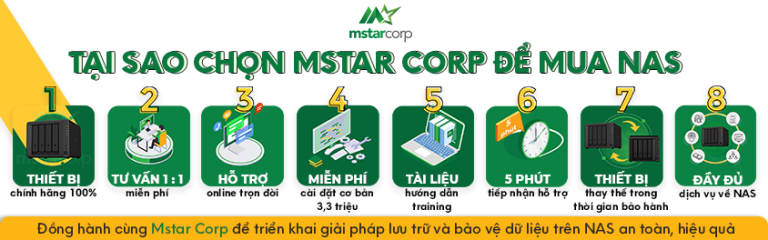 Miễn phí Hướng dẫn 9 bước cài đặt khi mua NAS Synology tại Mstar Corp ...