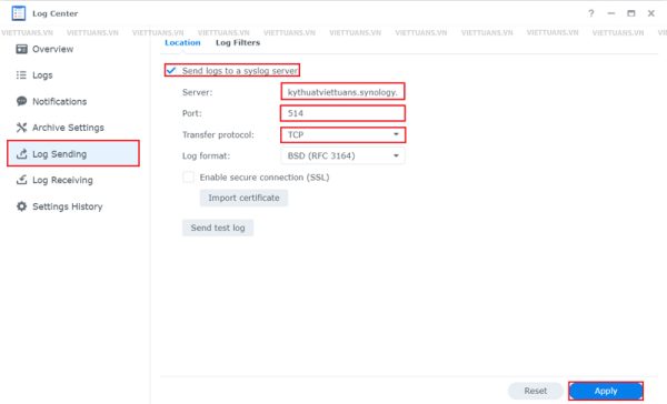 Hướng dẫn sử dụng Log Center trên NAS Synology | Mstar Corp