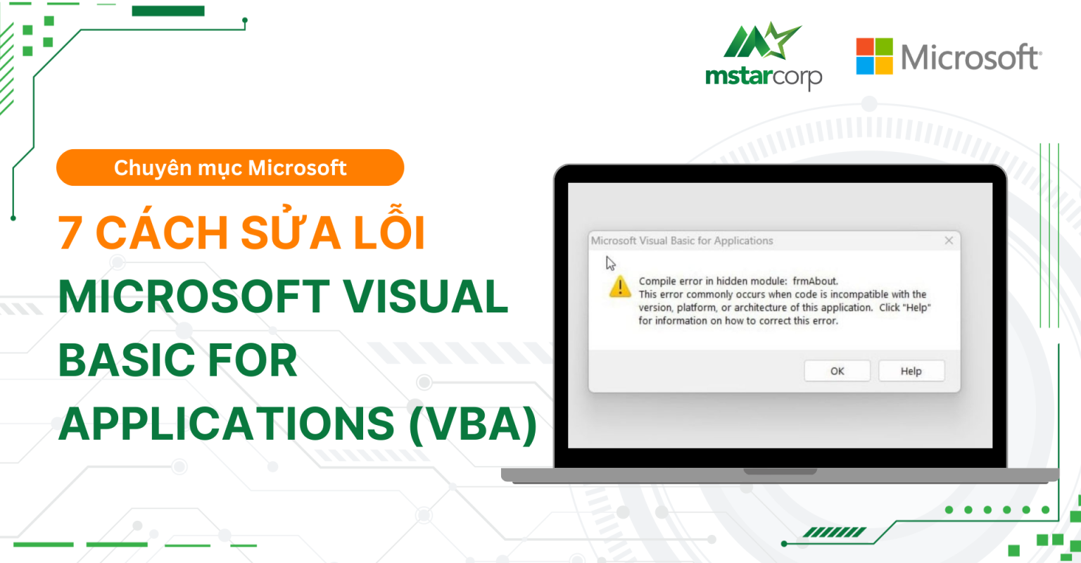 7 cách sửa lỗi Microsoft Visual Basic for Applications | Mstar Corp